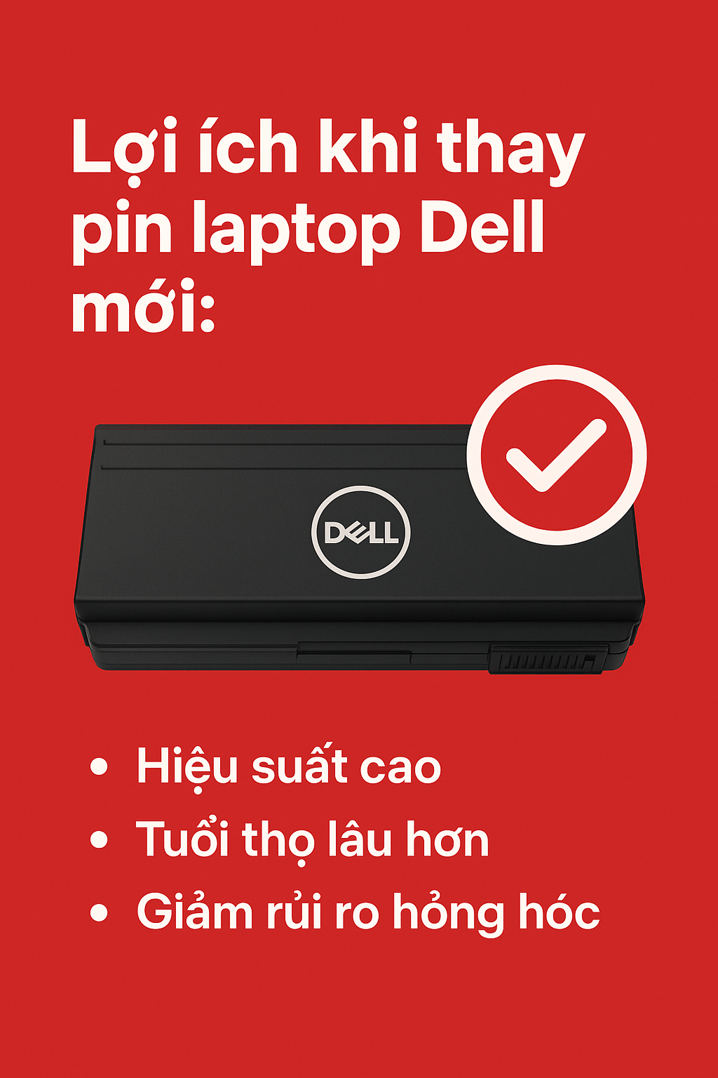 pin laptop dell – Giải pháp tăng hiệu suất & kéo dài thời gian sử dụng ...